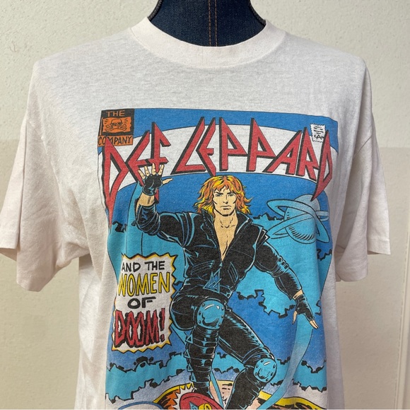 Shirts | Rare Original Vintage Def Leppard Hysteria Tour Tshirt | Poshmark